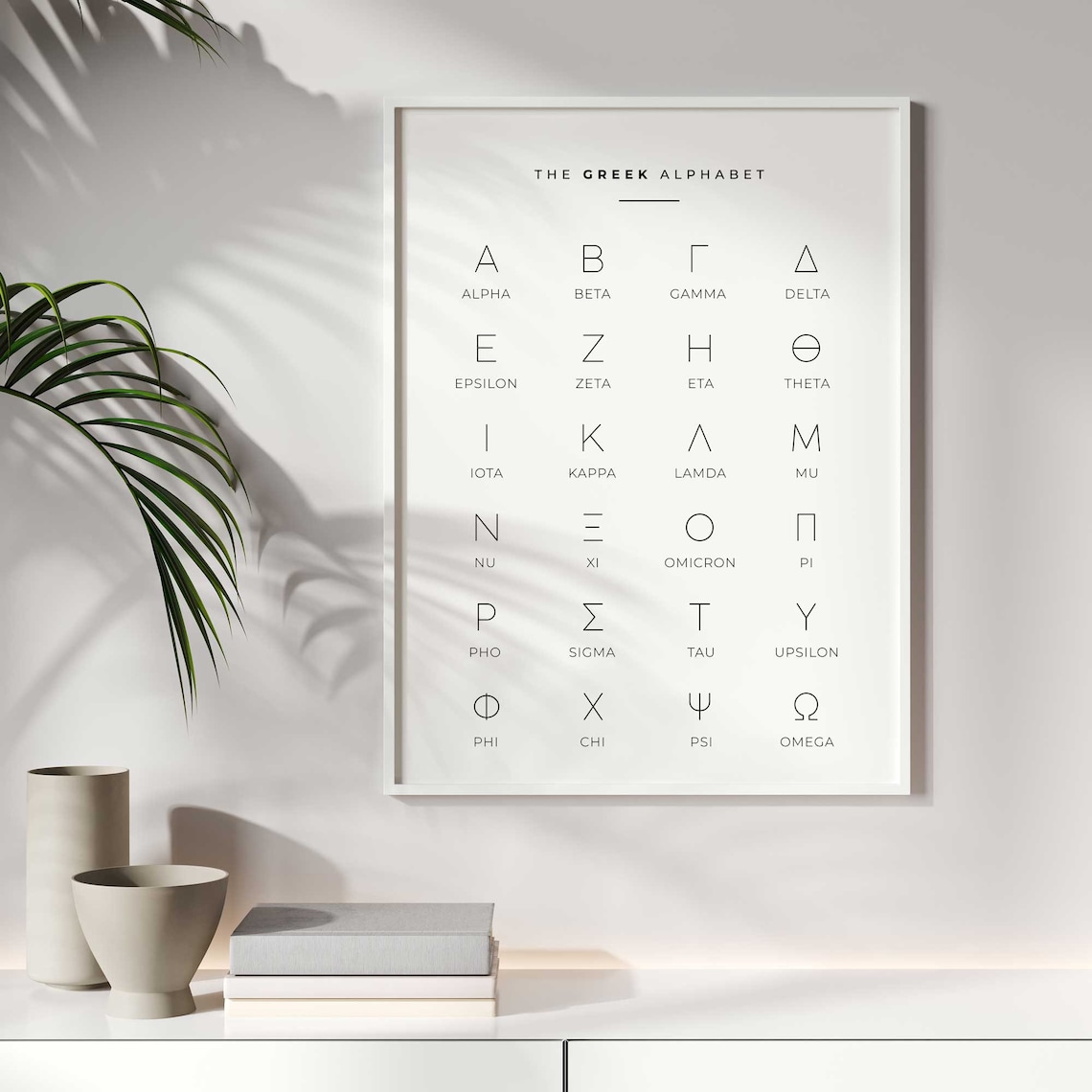 Uppercase Modern Greek Alphabet, Printable Wall Decor, Classroom Wall ...