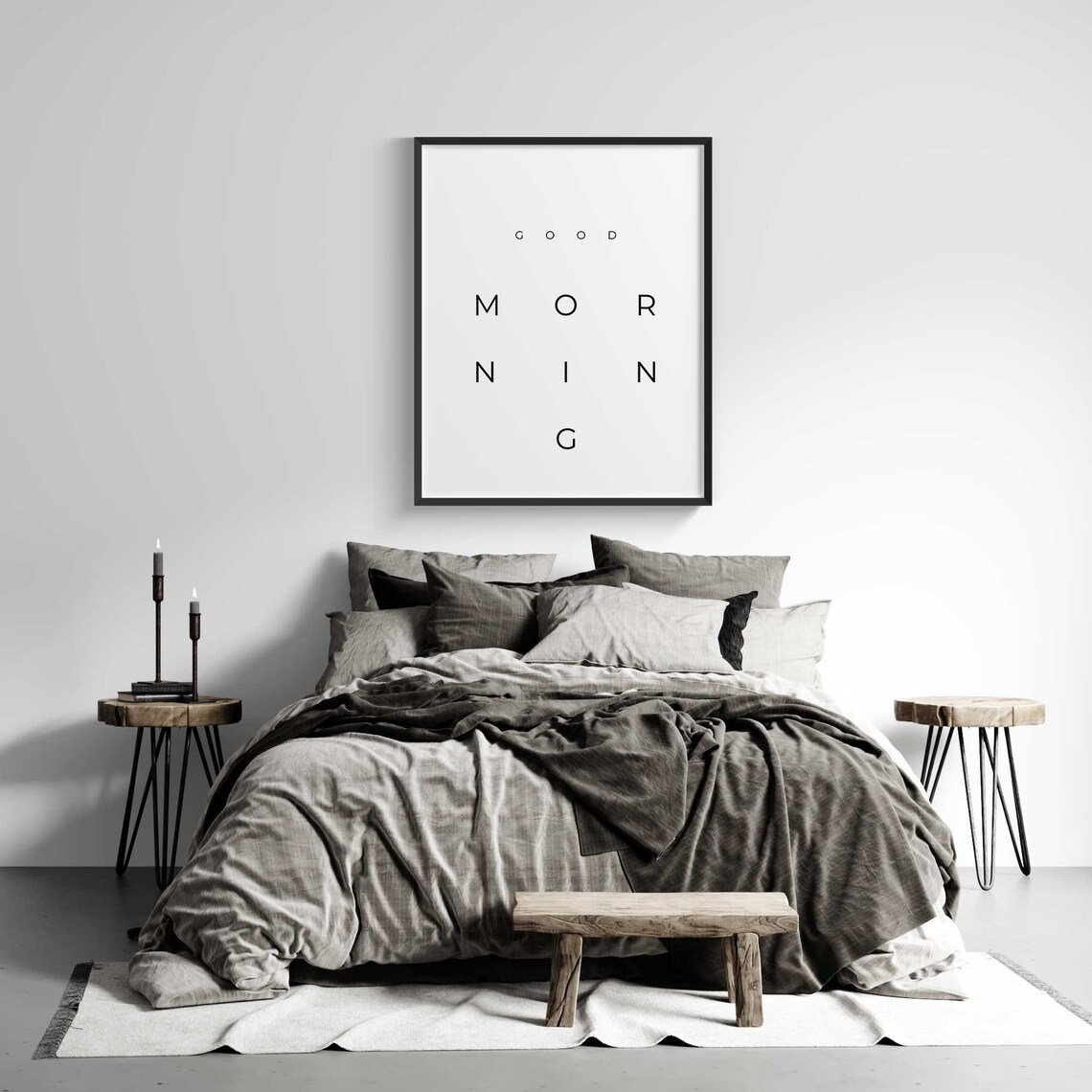 Modern Good Morning Typography Printable Wall Art, Wall Decor ...