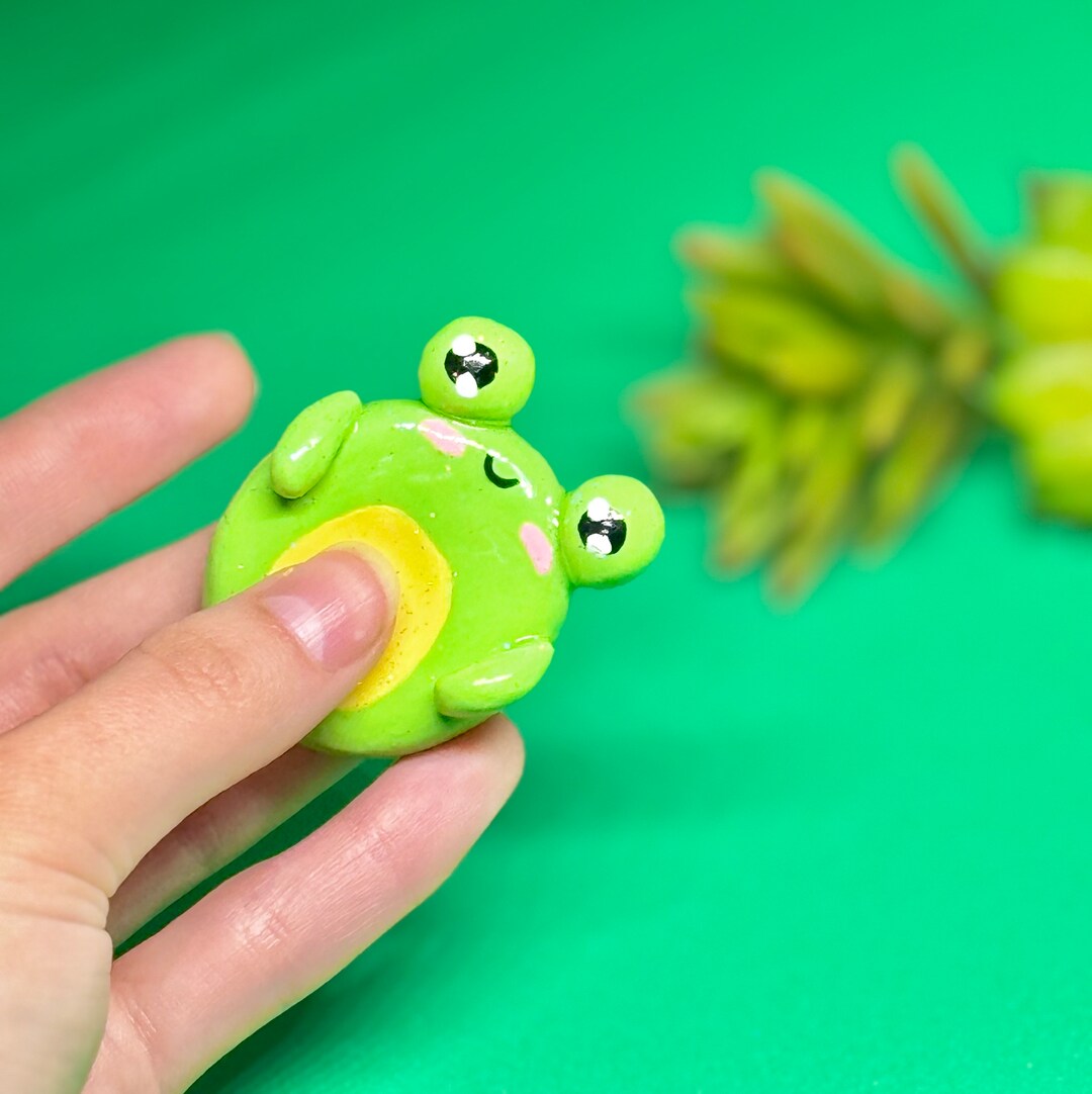 Clay Kawaii Frog Worry Stone / Frog Worry Stone - Etsy
