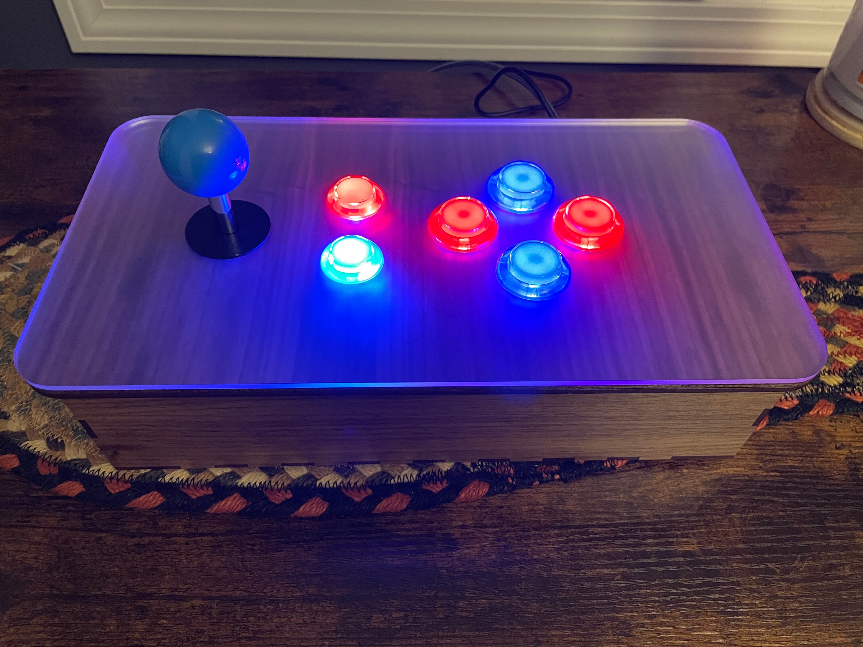 Retropie Retro Arcade Walnut and Blue Joystick - Etsy