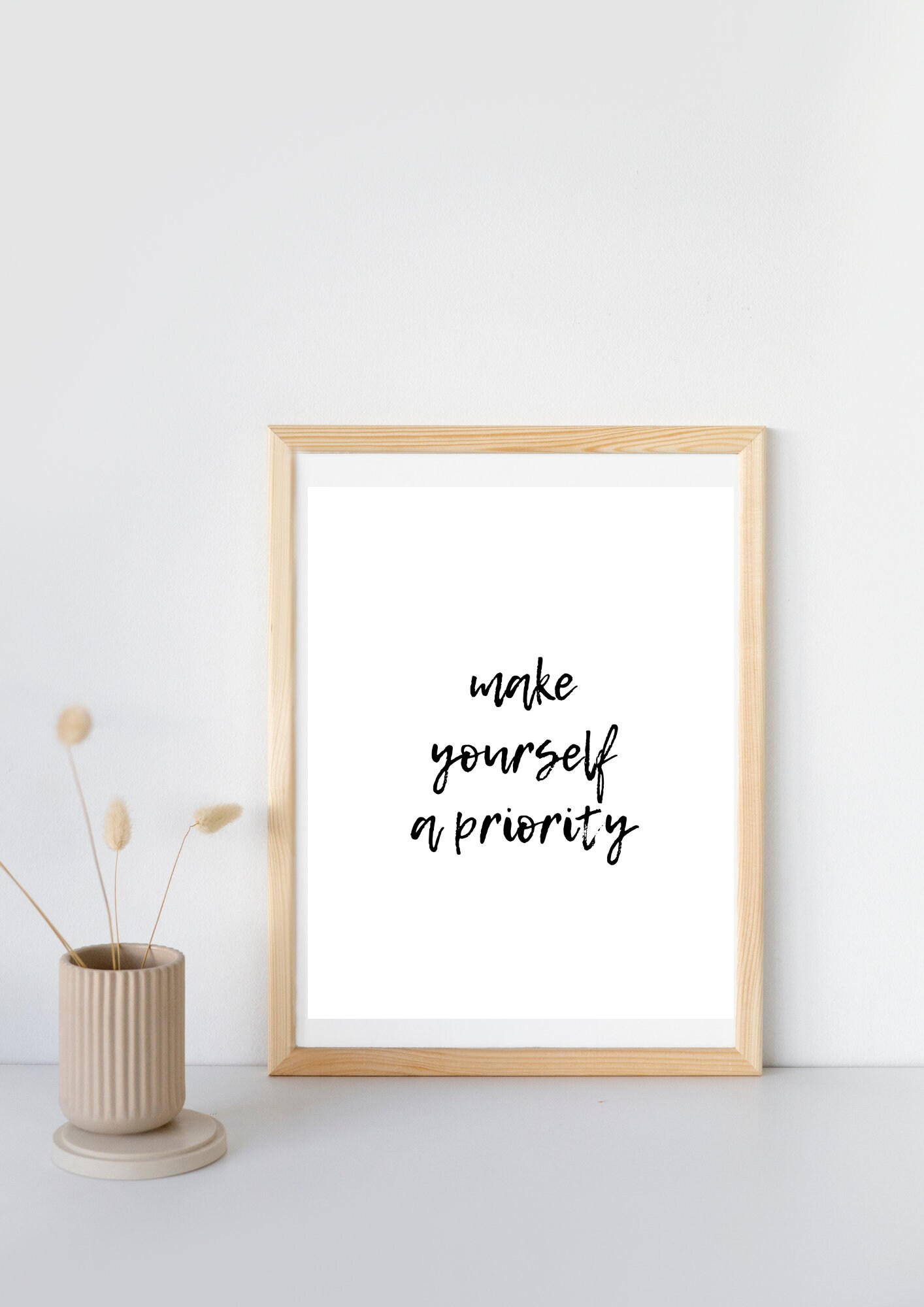 Inspirational Quote Printable: Make Yourself a Priority - Instant ...