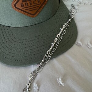 Alt Barbwire Trucker Hat Chain {rock Emo Cute Hate Hats Chains for Hats ...