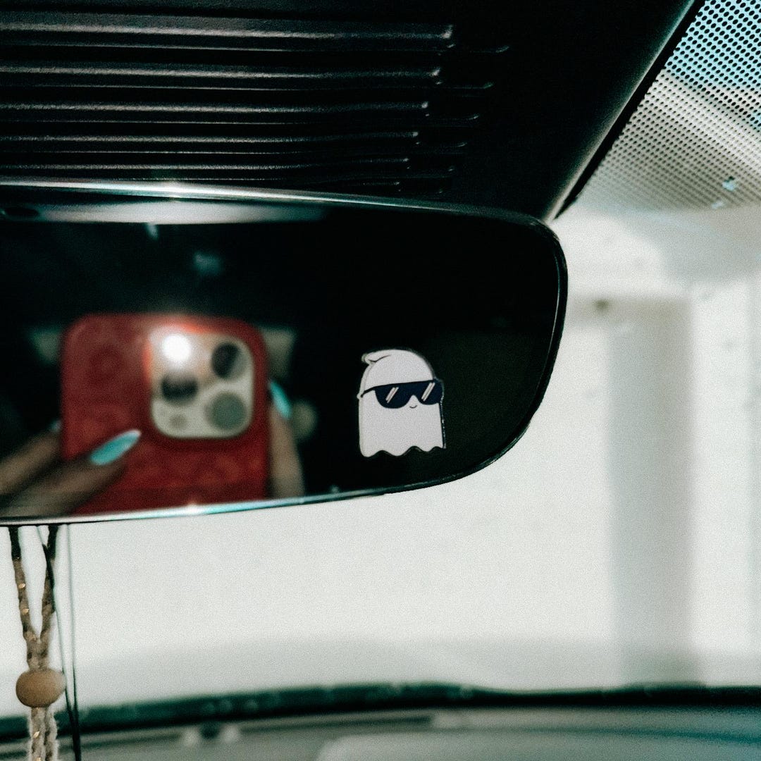 Chill Ghost Meme Mirror Peaker Decal {funny Ghost Wearing Sunglasses ...