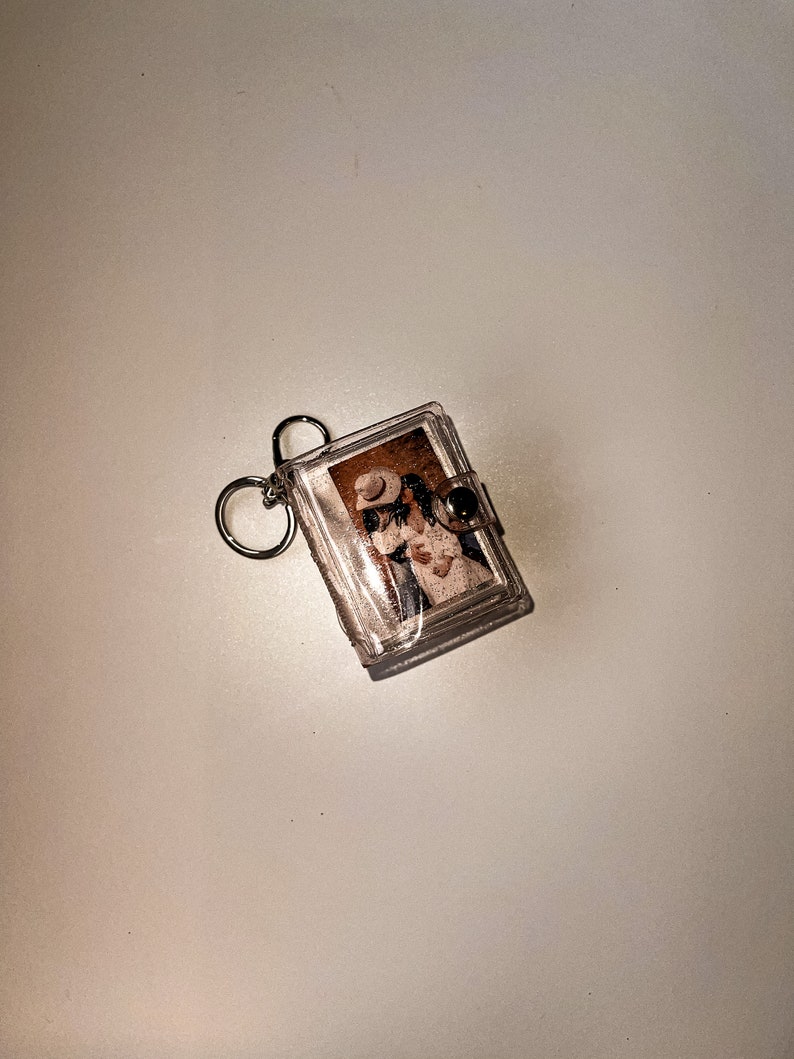Tiny Mini Small Photo Album Keychain includes Personalized - Etsy