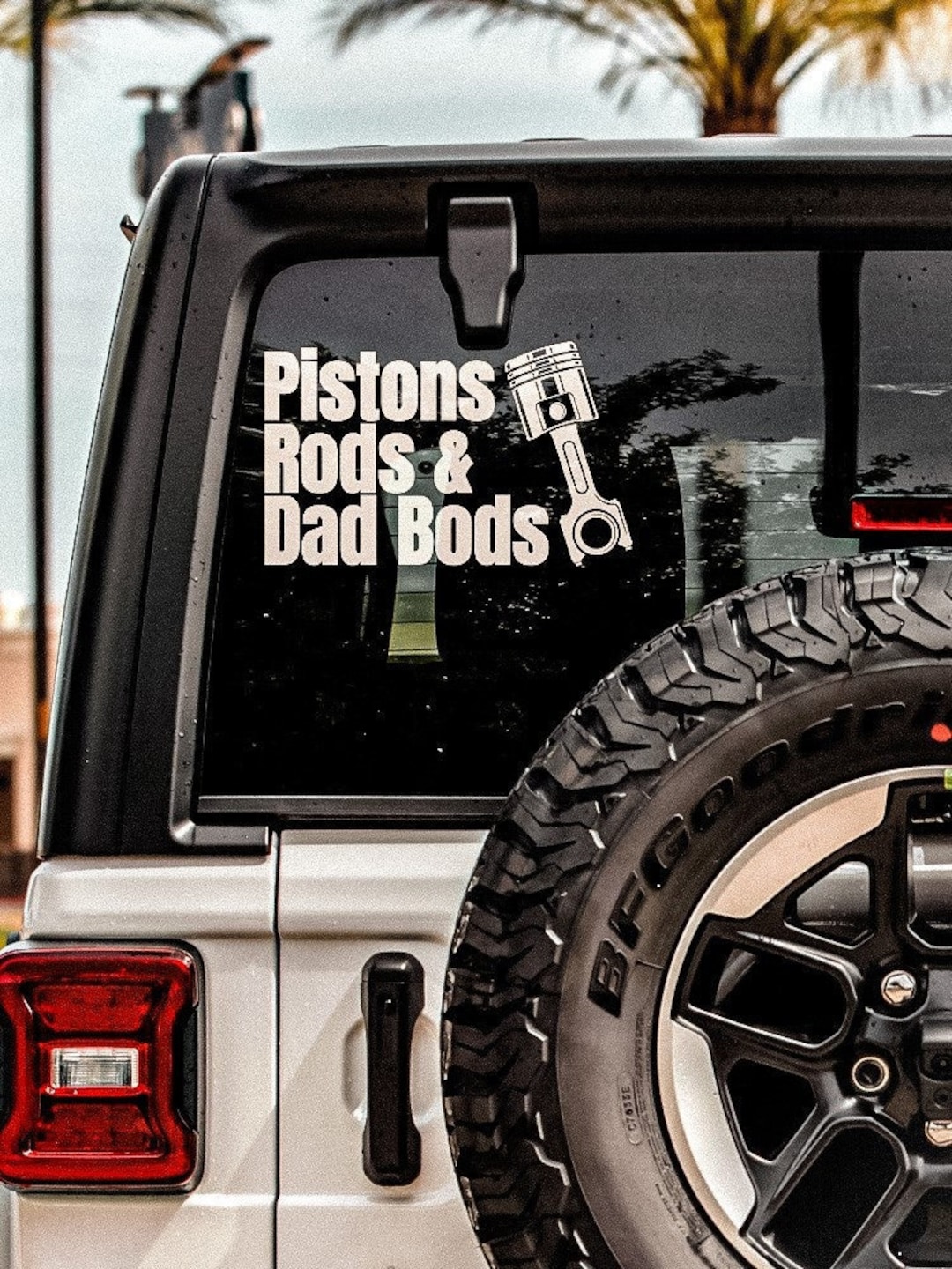 Pistons Rods & Dad Bods Vinyl Decal LAPTOP CAR PHONE holographic ...