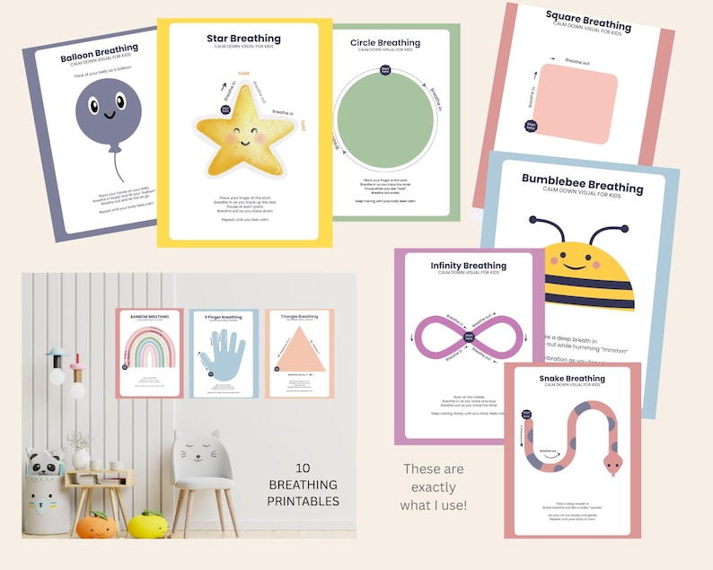 Calm Down Toolkit for Kids | Visual Coping Skills, Breathing Exercises ...