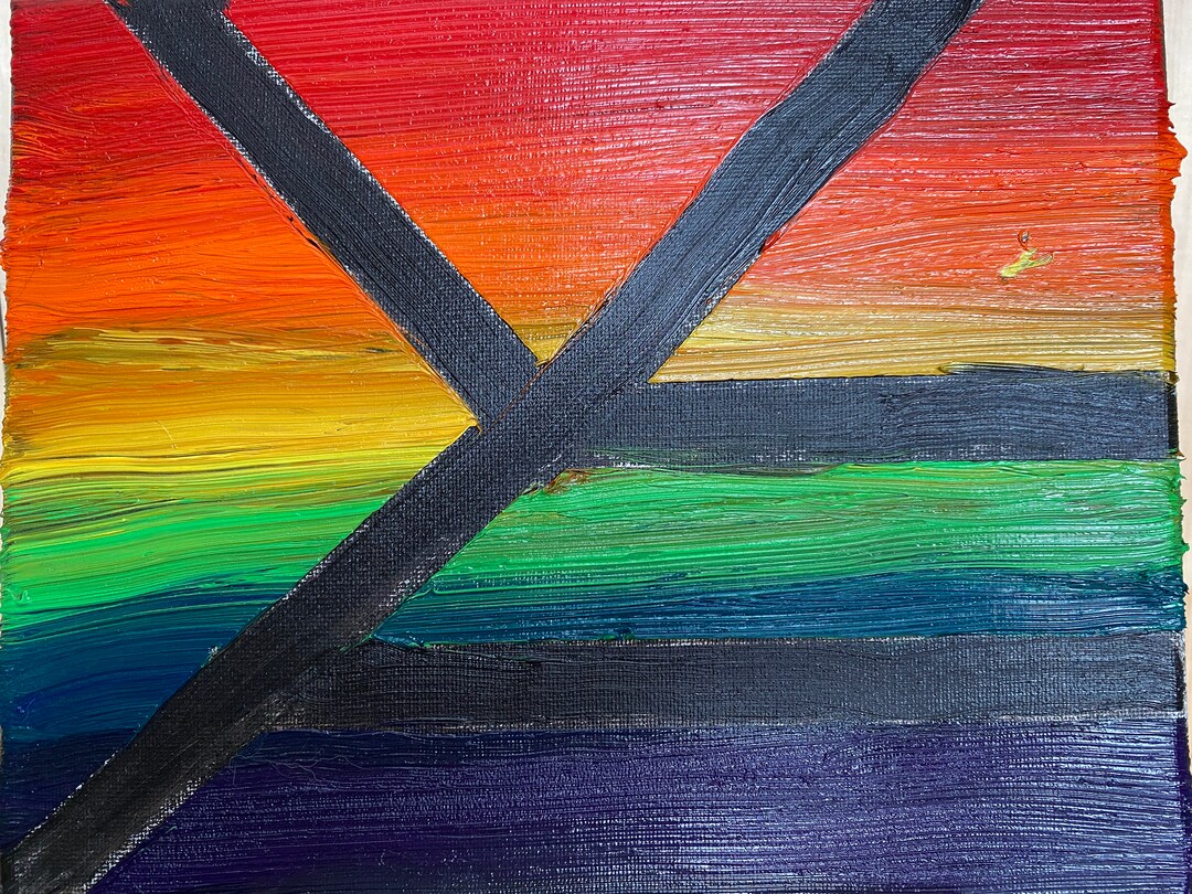 Rainbow Abstract - Etsy