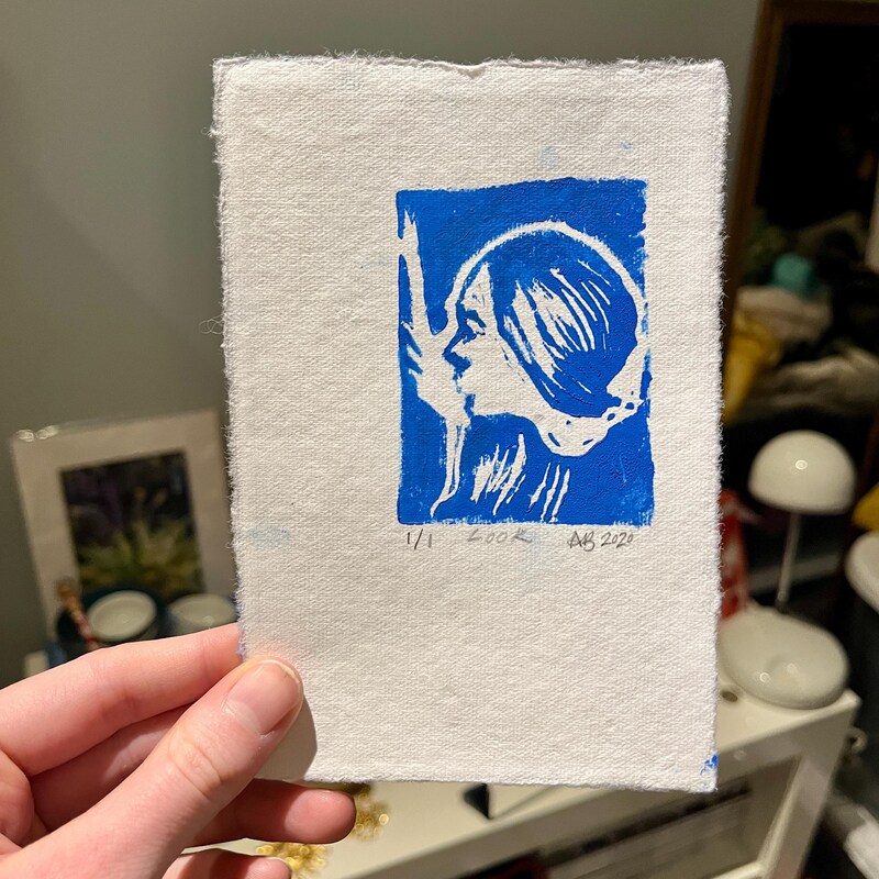 Linocut Portrait - Etsy