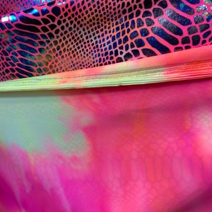 Exotic Snake Print Tie Dye Iridescent Metallic Nylon Spandex 4-way ...