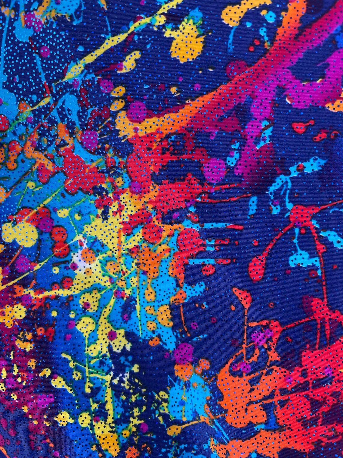 Graffiti Paint Splatter Design With Foil on Nylon Spandex | Etsy