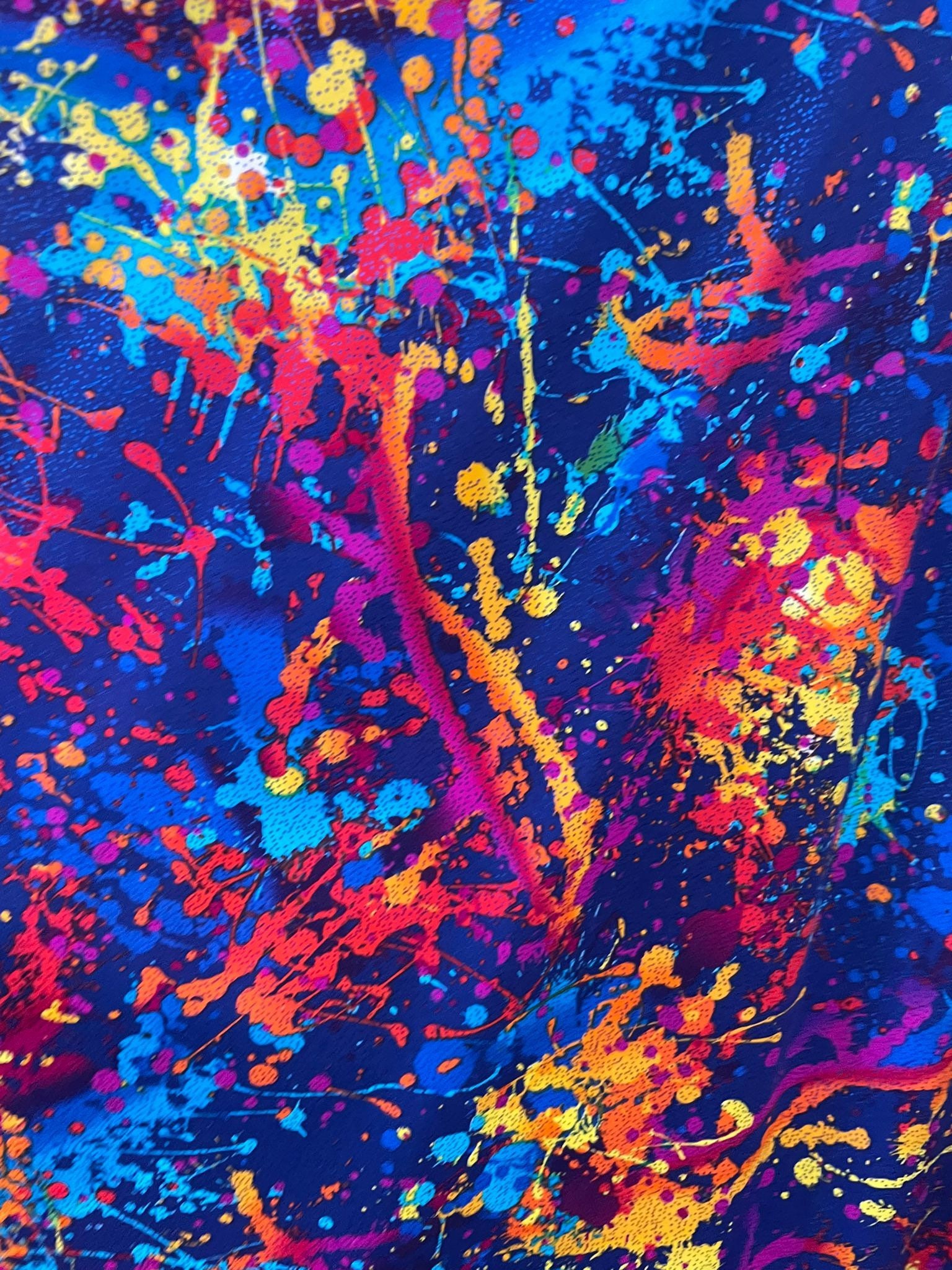 Graffiti Paint Splatter Design With Foil on Nylon Spandex - Etsy