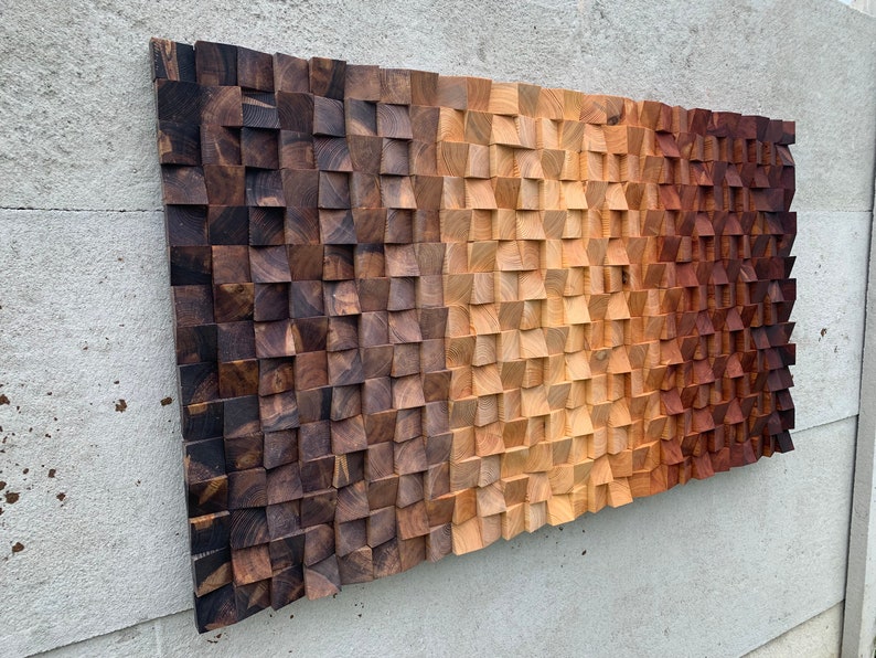 Reclamed Wood Wall Art Wood Sound Diffusor Modern Wood - Etsy