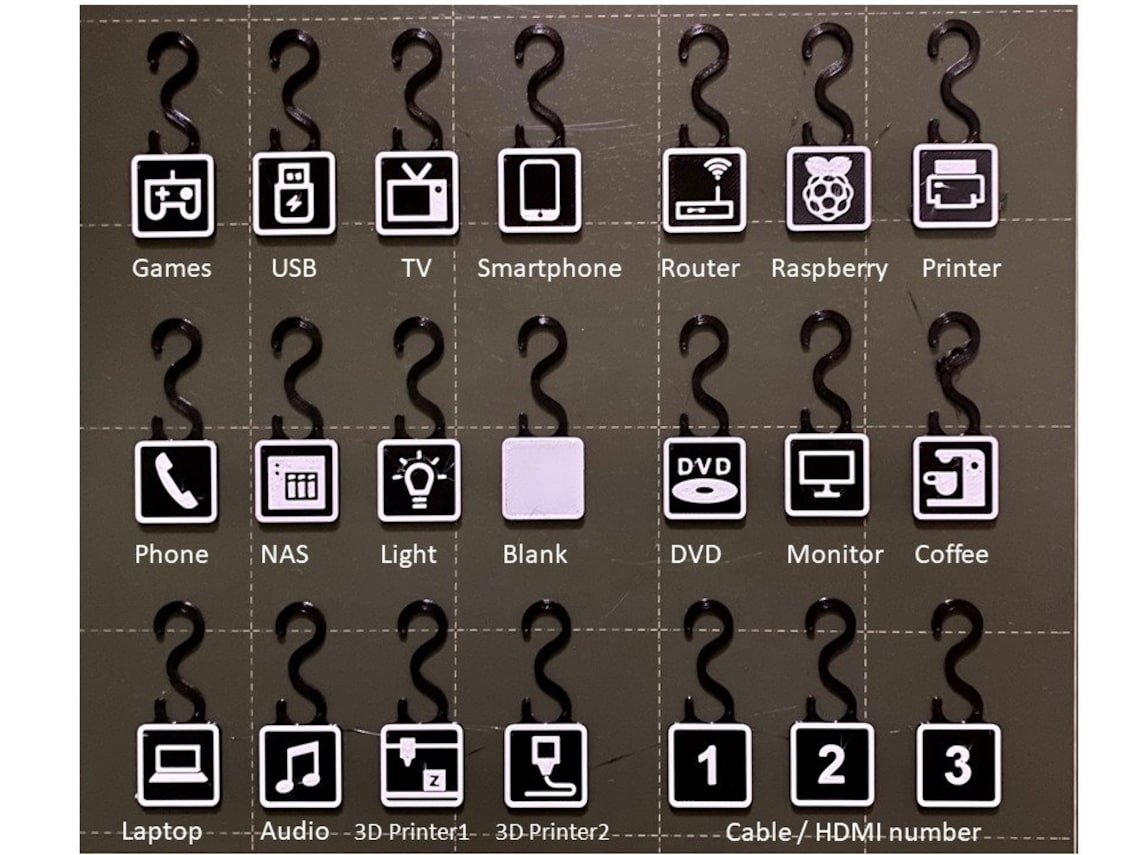 3D Printed Cable Tags - Identify Tv/hdmi/ethernet and Other Cables ...