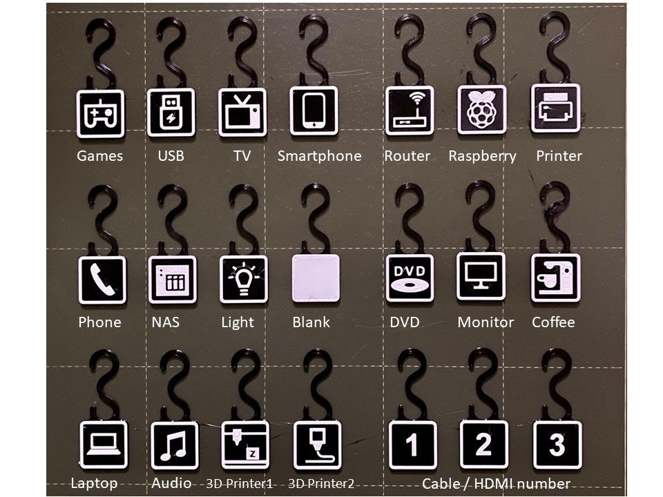 3D Printed Cable Tags - Identify Tv/hdmi/ethernet and Other Cables ...