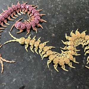 3D Printed Articulating Centipede Fidget Toy / Flexi-centipede ...