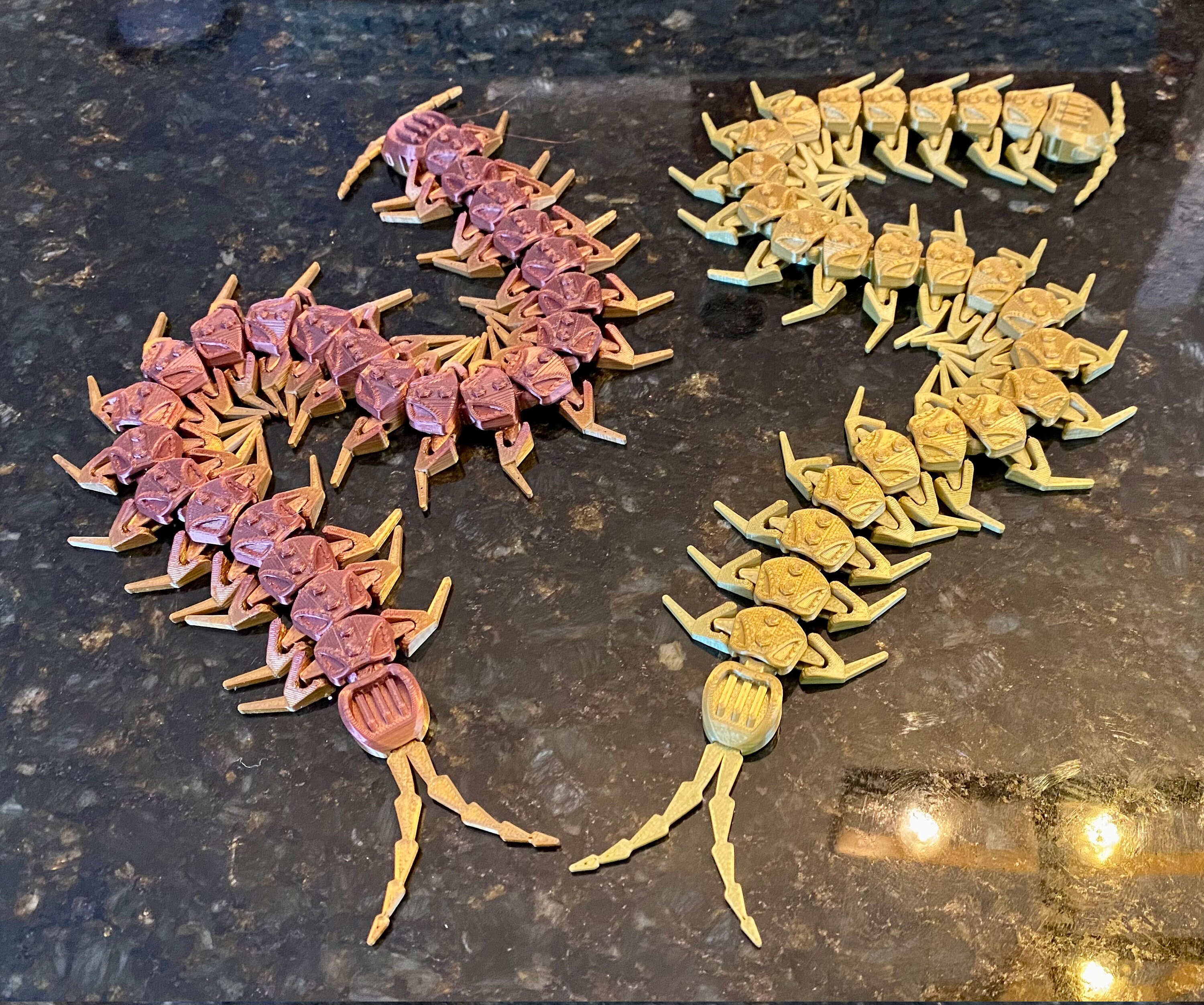 3D Printed Articulating Centipede Fidget Toy / Flexi-centipede ...