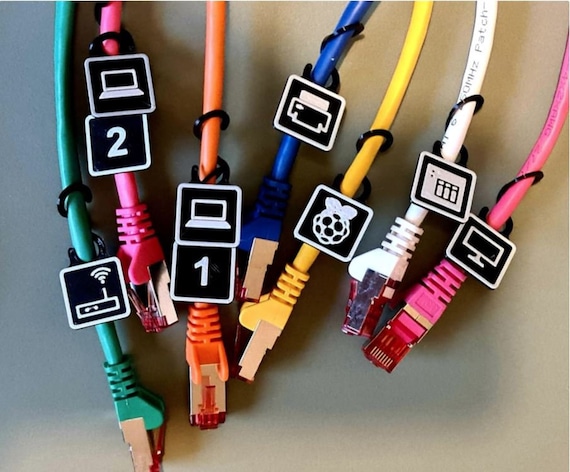3D Printed Cable Tags Identify Tv/hdmi/ethernet and Other - Etsy