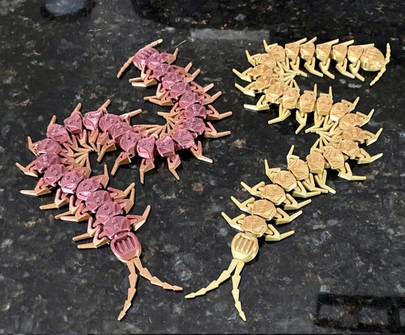 3D Printed Articulating Centipede Fidget Toy / Flexi-centipede - Etsy
