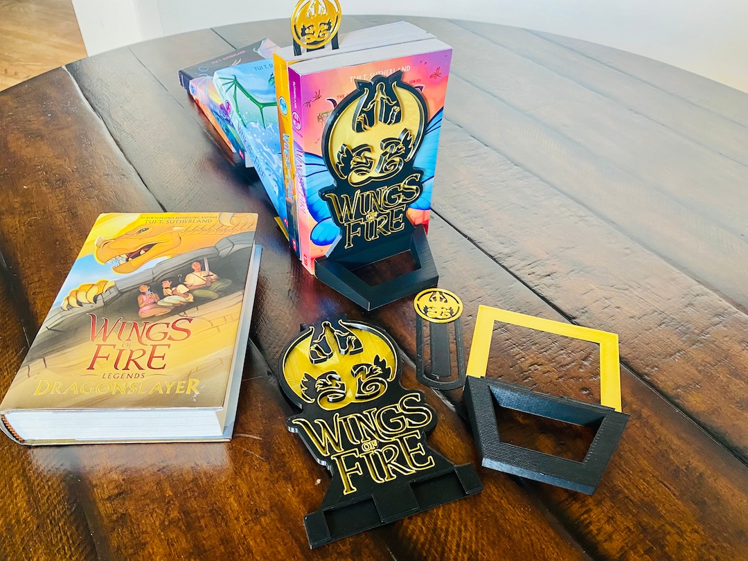 Wings of Fire Inspired Bookends and Bookmarks / 3D Printed Bookends ...