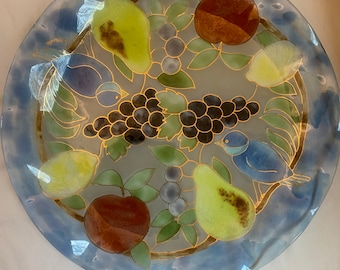 Large Glass Platter - Etsy