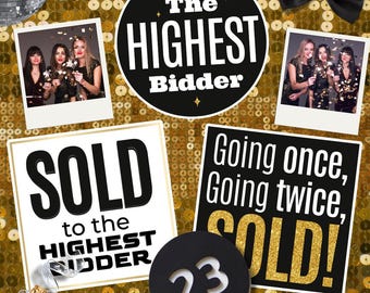Auction Photo Booth Props, Fundraiser Photo Booth Props, PVC Props ...