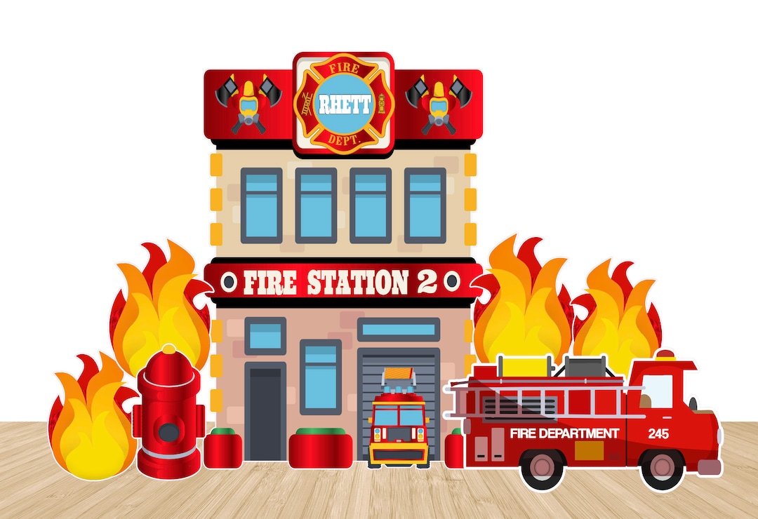 Fire Station Party Props, Firefighter Themed Party Decor, Boys Birthday ...