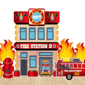 Fire Station Party Props, Firefighter Themed Party Decor, Boys Birthday ...