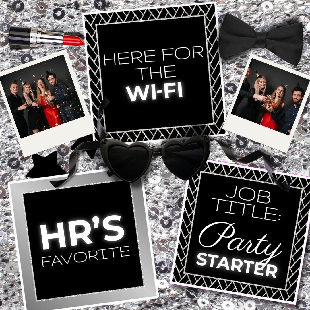 Corporate Glam Photo Booth Props, Corporate Props, Custom Photo Signs ...