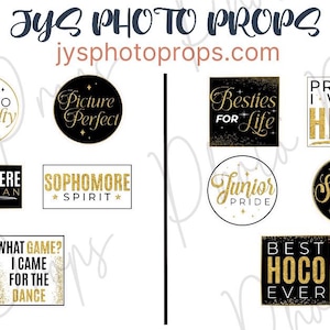 Homecoming Photo Booth Prop Set, Custom Photo Booth Props, 360 Photo ...
