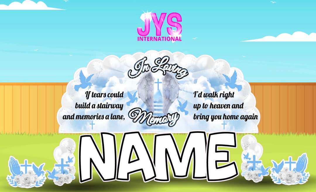 In Loving Memory EZ FOLD Party Lawn Decorations,large Yard Greeting ...