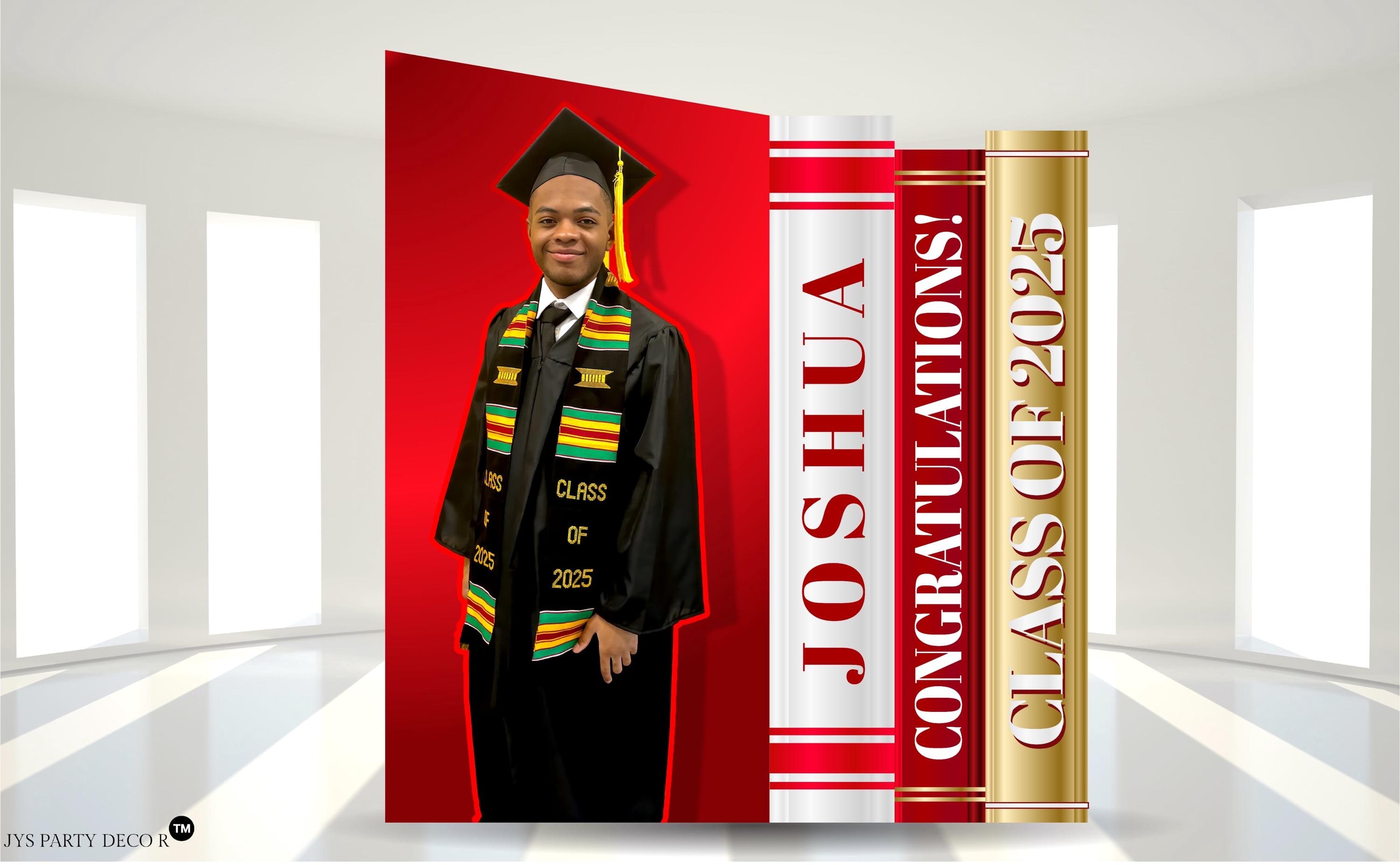Graduation Backdrop, Grad Photo Board, Grad Books Backdrop, Graduation ...