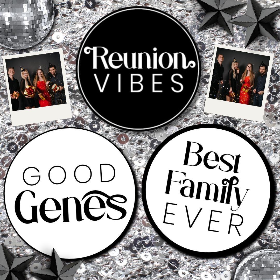 Modern Family Reunion Photo Booth Prop Set, Custom Holiday Photo Booth ...