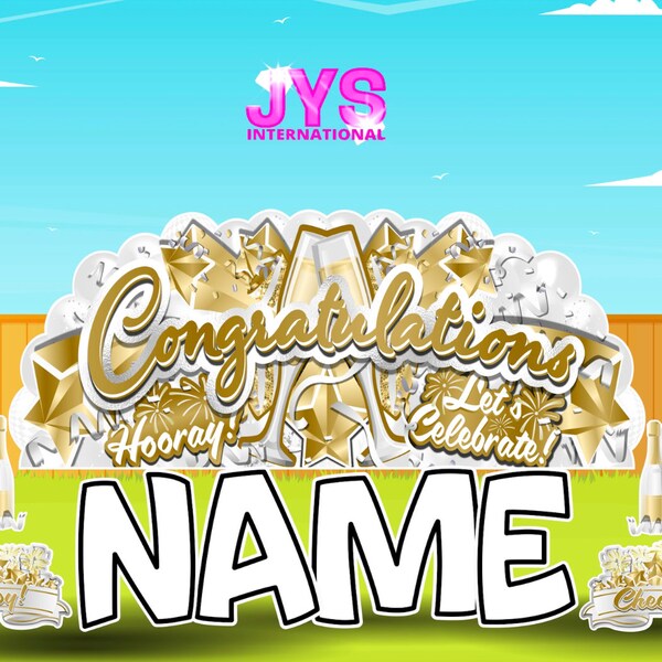 Congratulations Large Yard Sign - Etsy