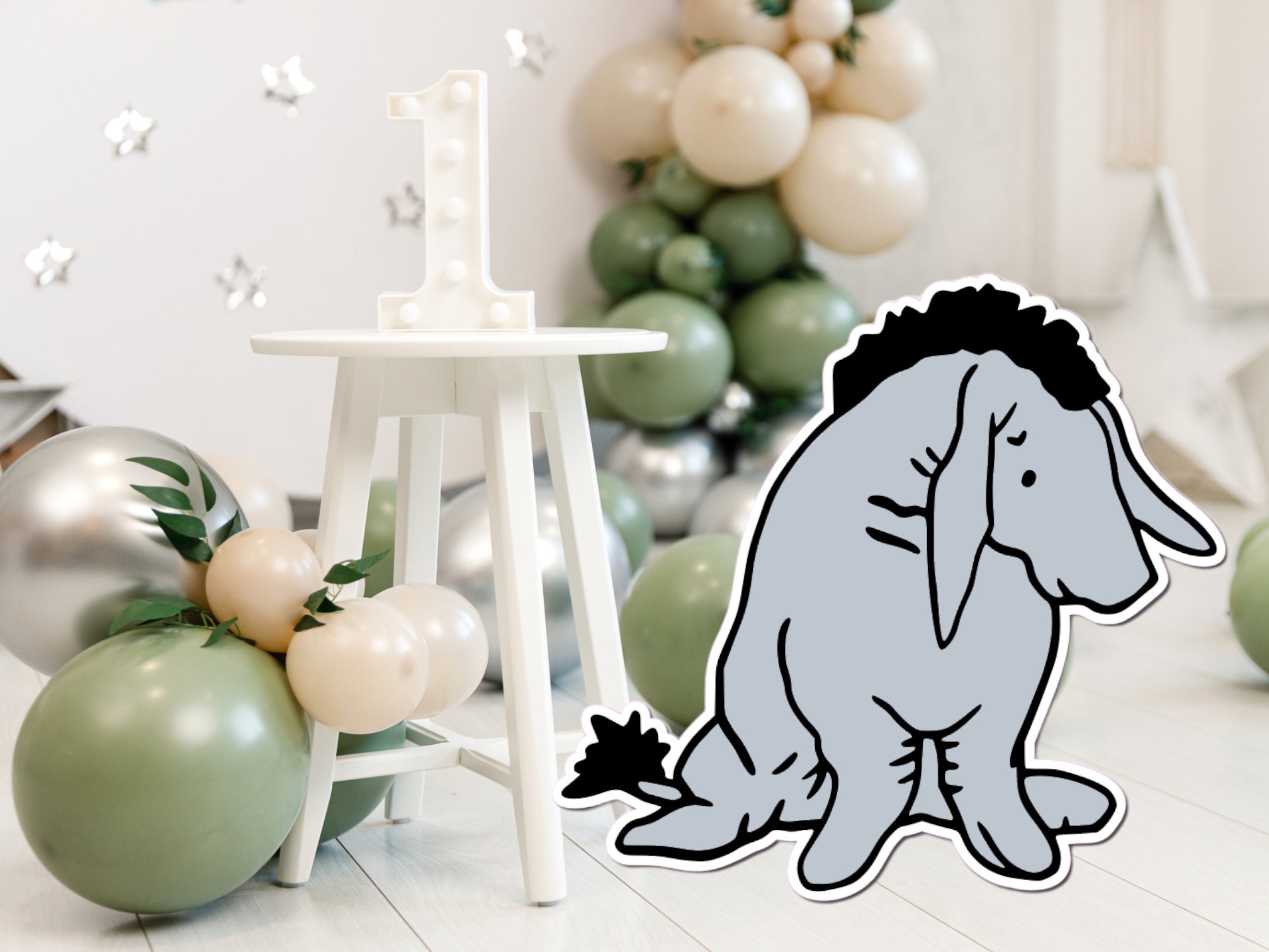 Classic Winnie the Pooh Cut Out, Vintage Eeyore Standee Party Prop ...