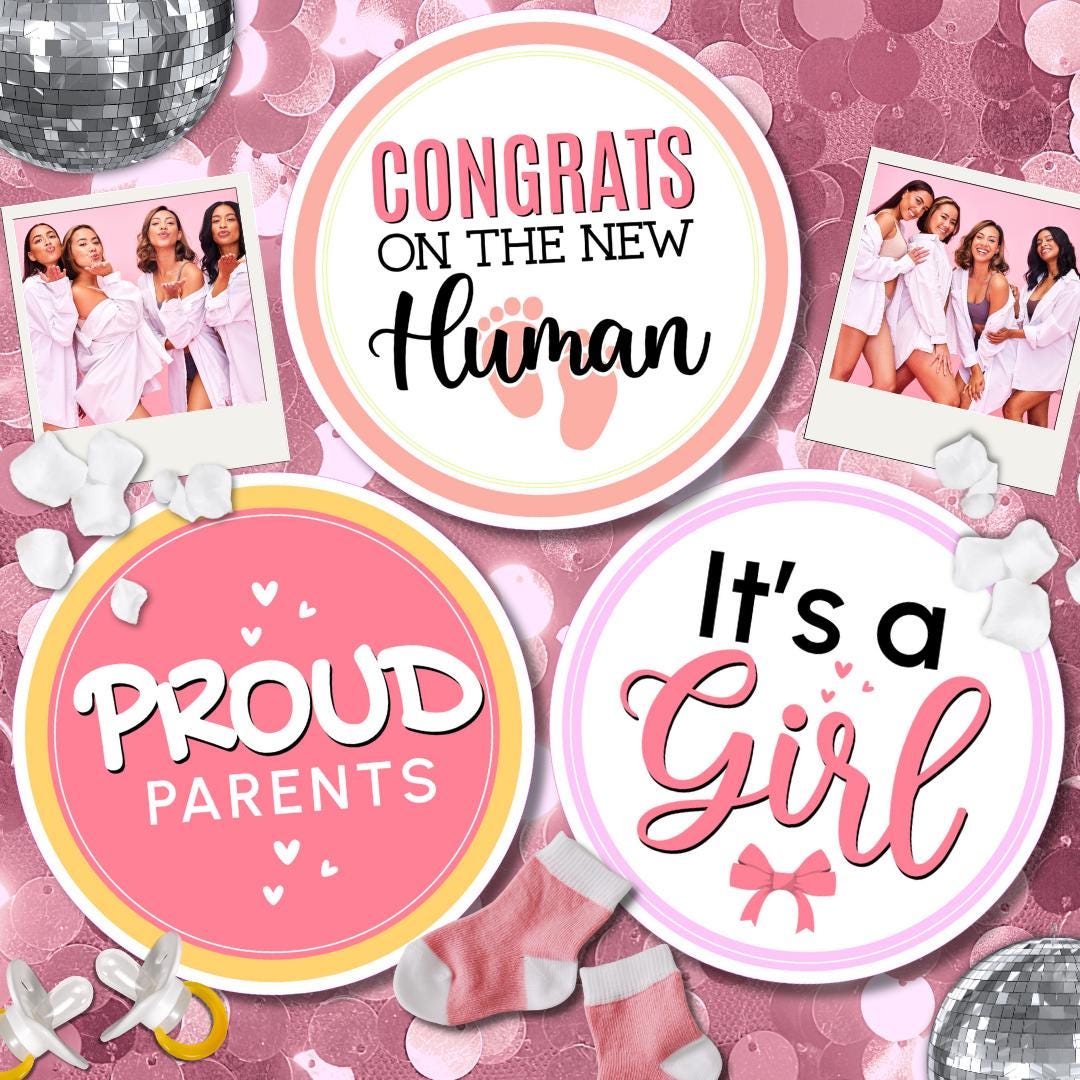 Baby Shower Photo Booth Prop Set, Custom Baby Shower Photo Booth Props ...