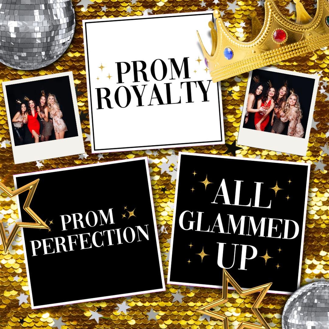 Vogue Prom Photo Booth Prop Set, Custom Prom Photo Booth Props, 360 ...