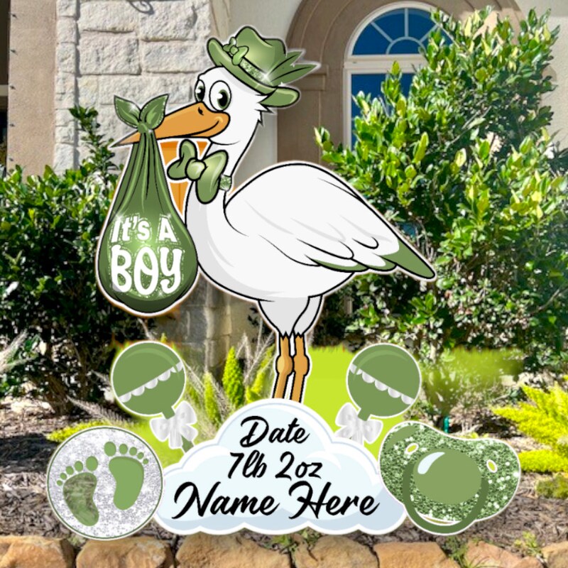 Stork Yard Sign - Etsy