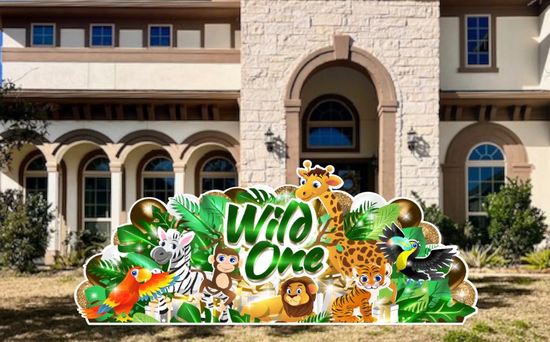 Wild One Themed Party Sign: Wild One Party Decor, Large Indoor Party ...