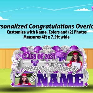 PERSONALIZED Graduation Sign: Purple & Silver Graduation Party ...