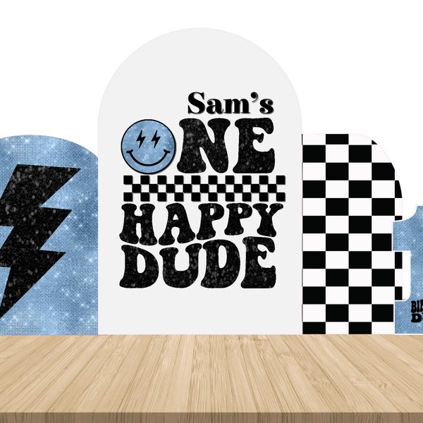 Blue One Happy Dude Birthday - Etsy