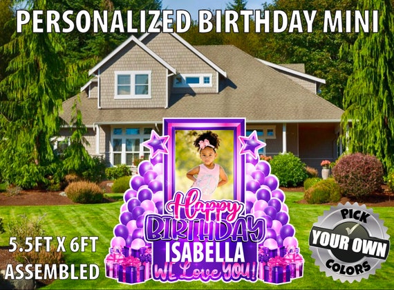 Personalized Birthday Large Yard Sign Lawn Decorations - Etsy