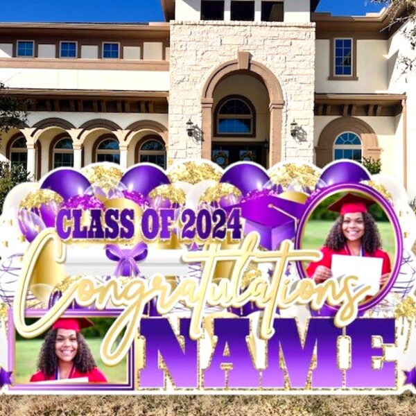 Purple Graduation Yard Signs - Etsy
