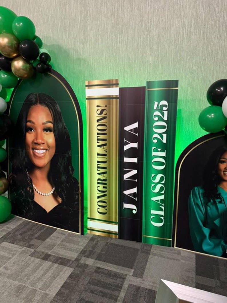 Graduation Arched Backdrop, Custom Photo Board, Graduation Party Decor ...