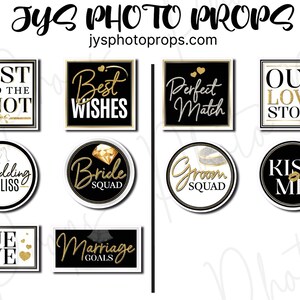 Classy Wedding Photo Booth Prop Set, Custom Photo Booth Props, 360 ...