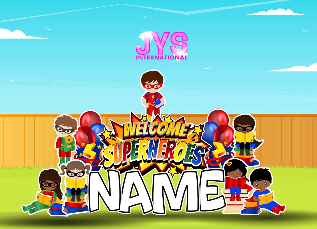 Welcome Back Superheros: Party Lawn Decorations, Large Yard Greeting ...