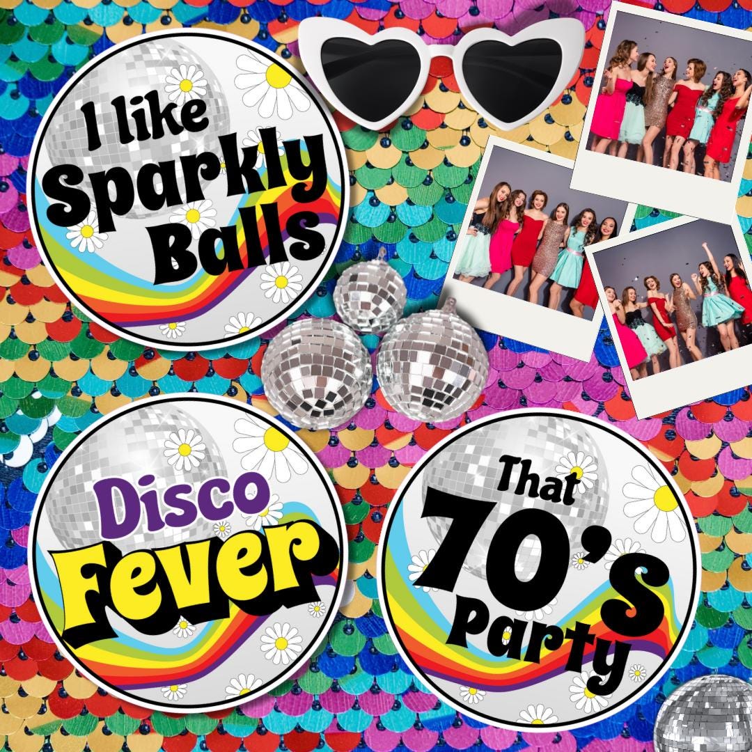 70s Themed Photo Booth Props, Custom Photo Booth Props, 360 Photo Booth ...
