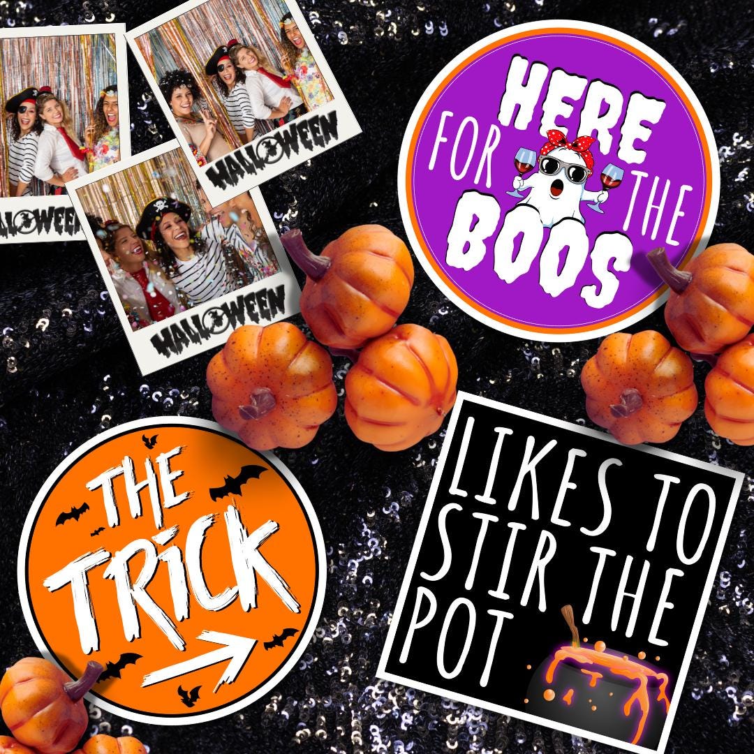Halloween Spooky Photo Booth Props, Custom Photo Booth Props, 360 Photo ...