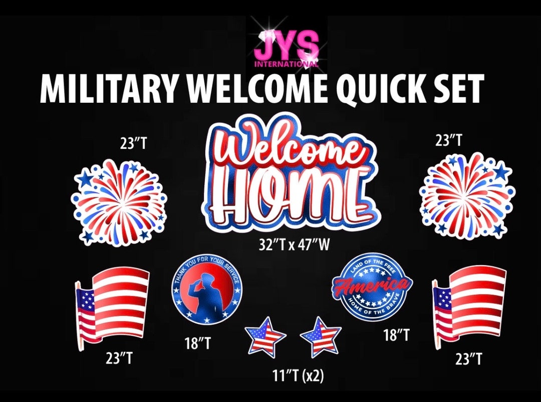 Welcome Home Yard Sign, Military Lawn Sign, US Solidier Welcome Home ...