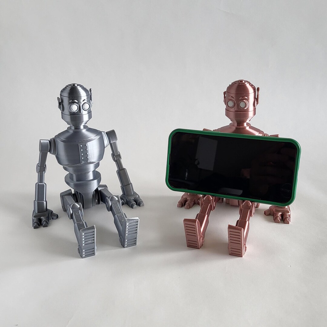 Retro Robot Phone Holder With Posable Head, Phone Stand Desk Organizer ...