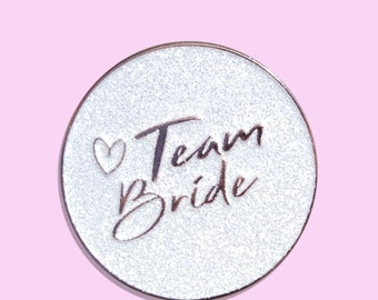 Hen Party Team Bride Bridesmaid Bridal Shower Wooden Pin Badge - Etsy
